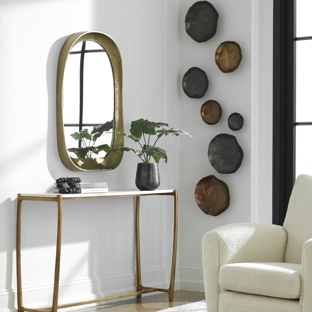 Uttermost Lucky Coins Set of 4 Brass Bowls Metal Wall Decor ...