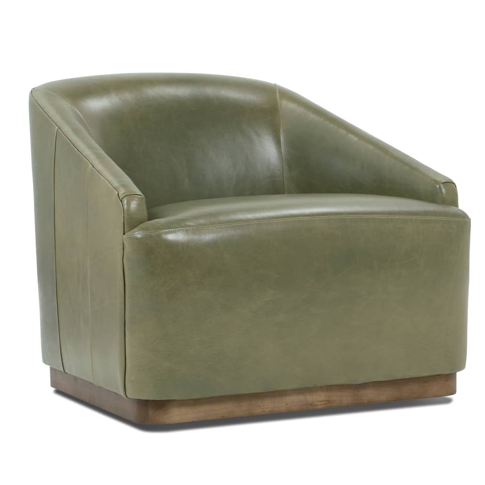 Rowe Furniture Bernie Leather Swivel chair – casabelladecor.net