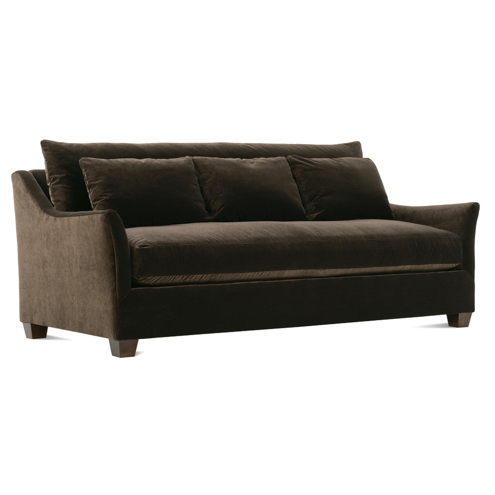 Rowe Moreau Brown Velvet Sofa 85" Express | Cloud USA Made ...