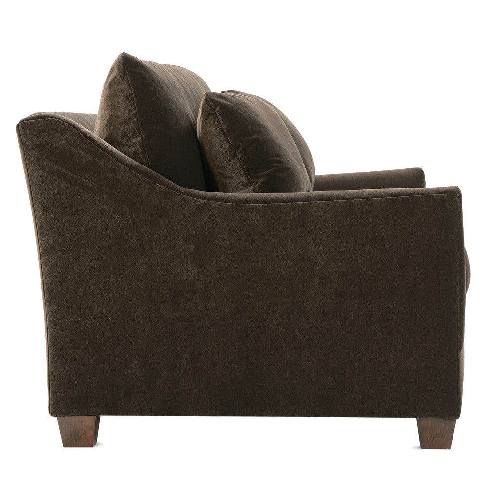 Rowe Moreau Brown Velvet Sofa 85" Express | Cloud USA Made ...