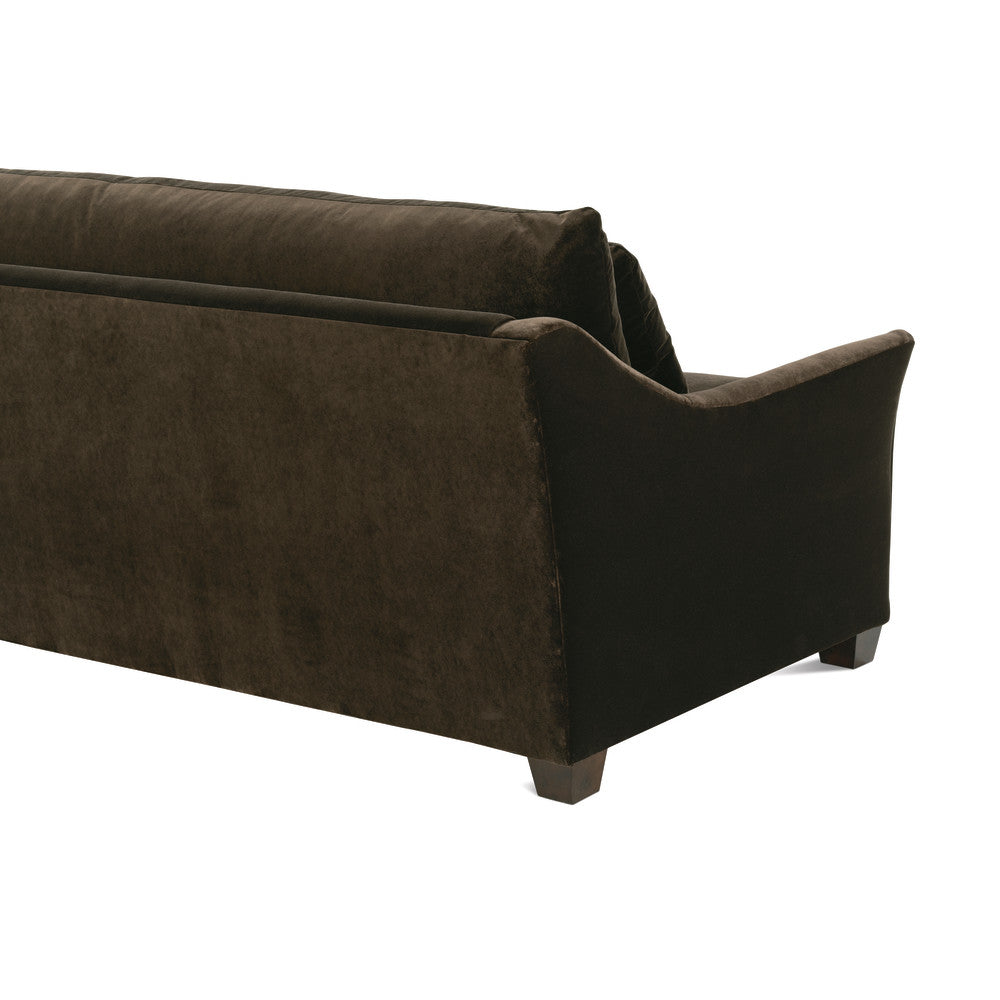Rowe Moreau Brown Velvet Sofa 85" Express | Cloud USA Made ...