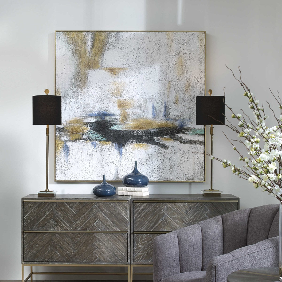 Uttermost Eclipse Modern Hand Painted Canvas – casabelladecor.net