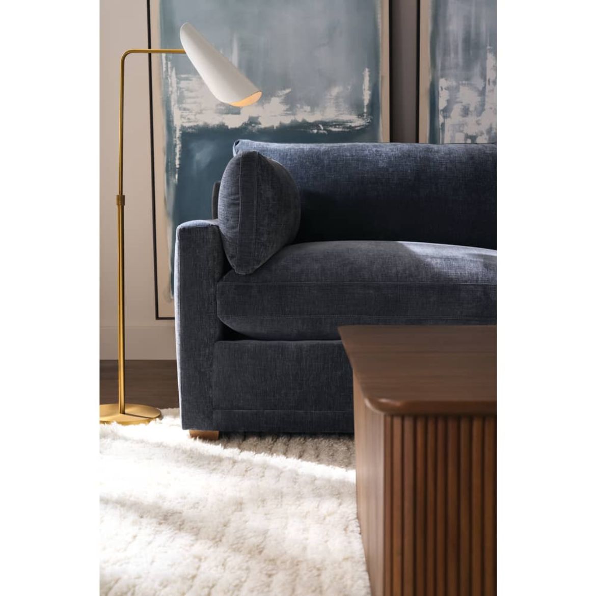 Rowe Furniture Sylvie Bone White Performance Fabric Bench Cushion 88 ...