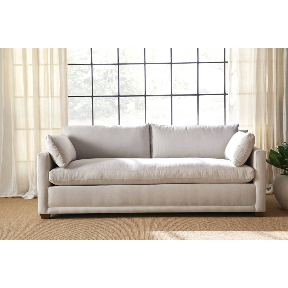 Rowe Furniture Sylvie Bone White Performance Fabric Bench Cushion 88 ...