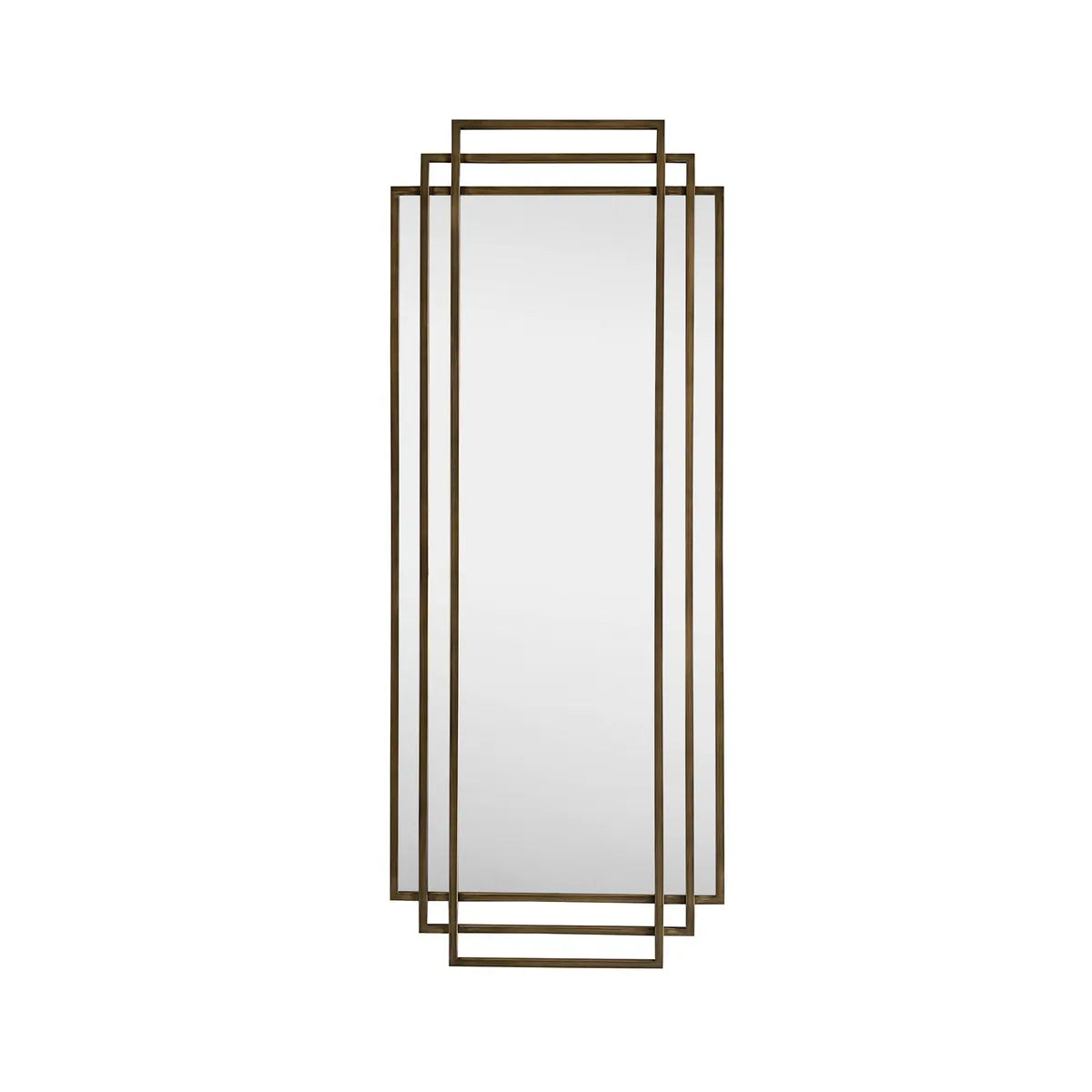 Crestview Collection Addy 1 Brushed Gold Framed Tall Mirror ...