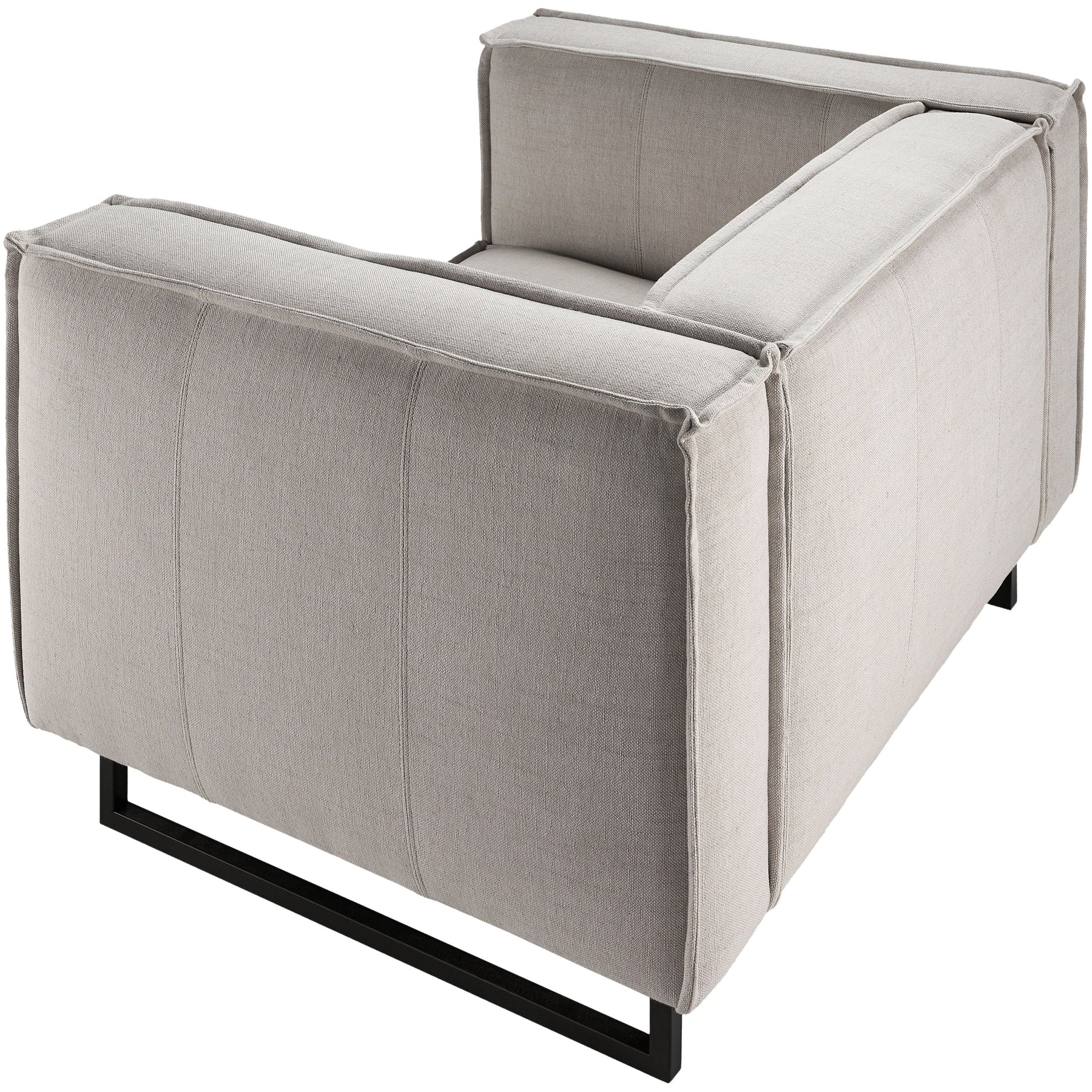 Surya Dylan Modern White Linen Square Arm Accent Chair – casabelladecor.net