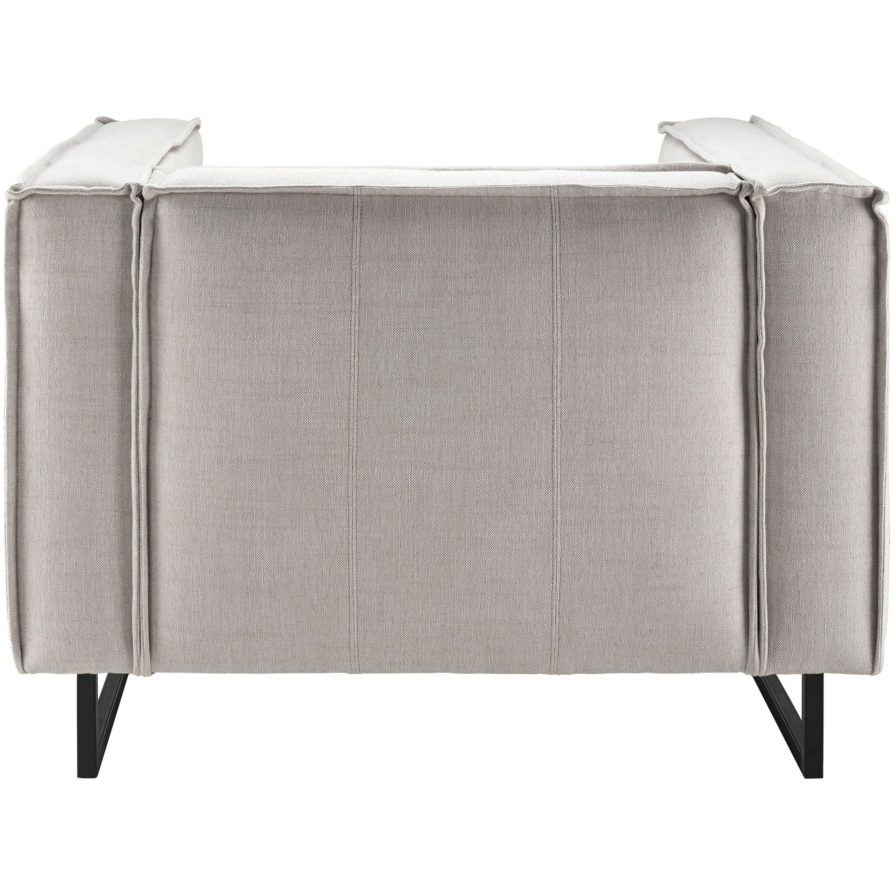 Surya Dylan Modern White Linen Square Arm Accent Chair – casabelladecor.net
