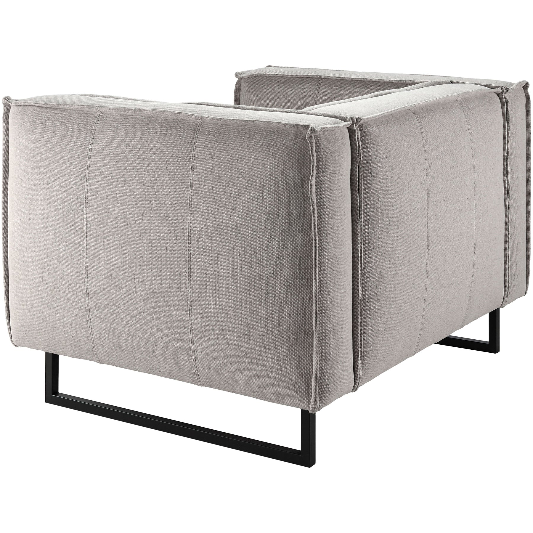 Surya Dylan Modern White Linen Square Arm Accent Chair – casabelladecor.net