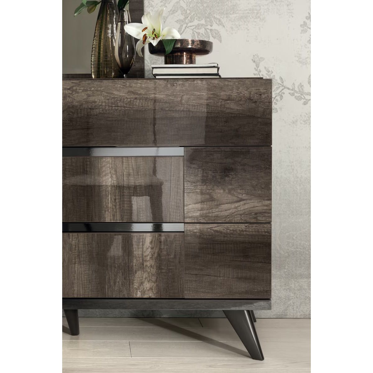 Essentials For Living Collina 6-Drawer Dresser~ Vintage Oak High Gloss ...