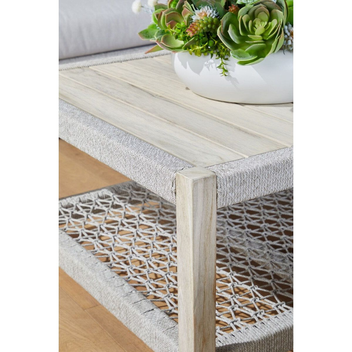 Essentials For Living Wrap Rectangular Outdoor Coffee Table ~ Taupe ...