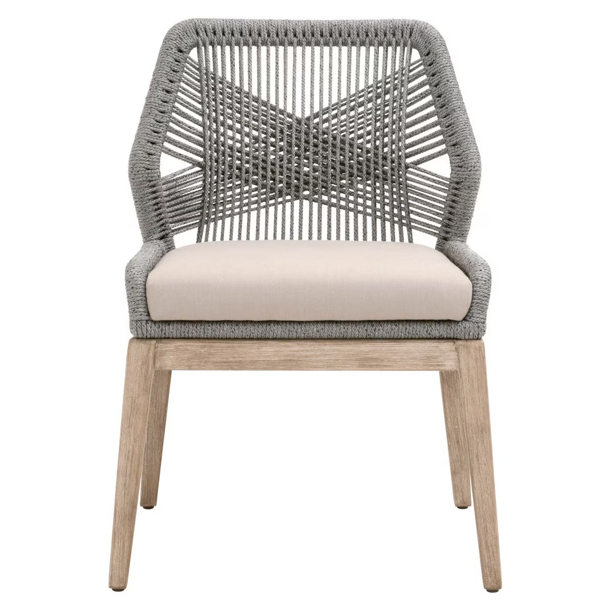 Essentials For Living Loom Dining Chair ~ Platinum Rope & Light Gray W ...