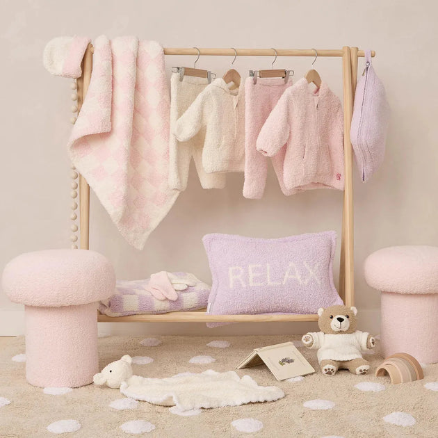 Kashwere Baby Ultra Plush Pink Mushroom Ottoman – casabelladecor.net