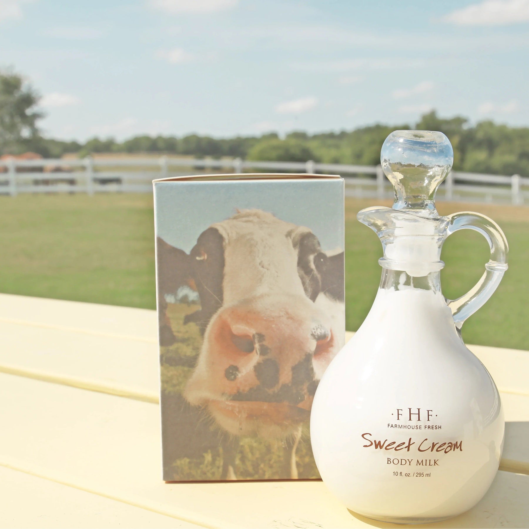 Farmhouse Fresh Sweet Cream Body Milk Decorative Cruet 10 oz. Lotion ...