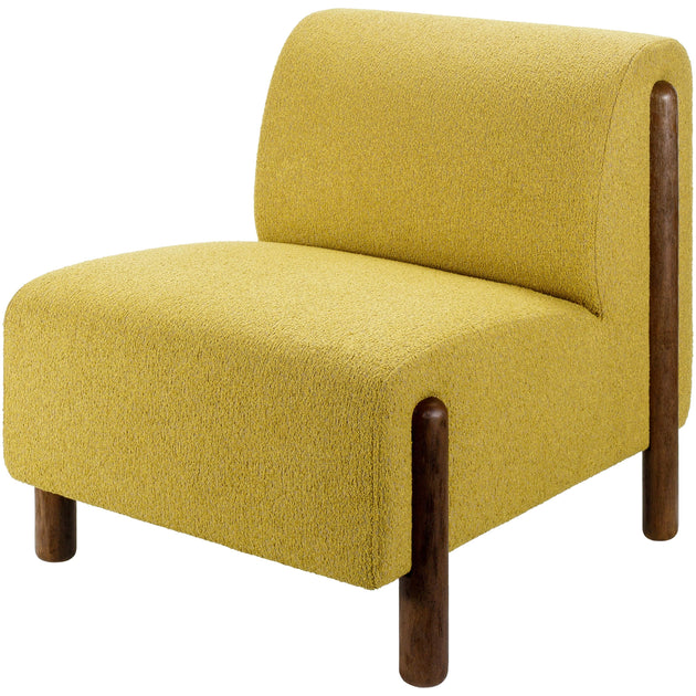 Surya Kenwood Modern Low Profile Accent Chair With Wood Legs ...