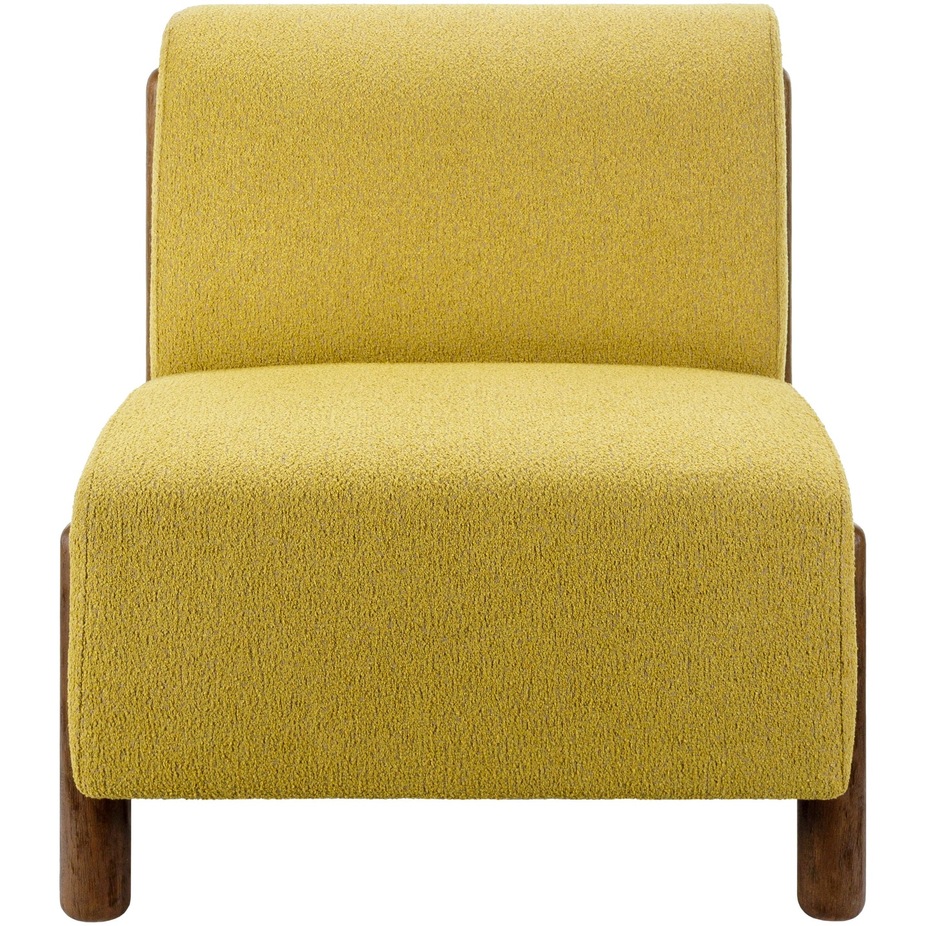 Surya Kenwood Modern Low Profile Accent Chair With Wood Legs ...