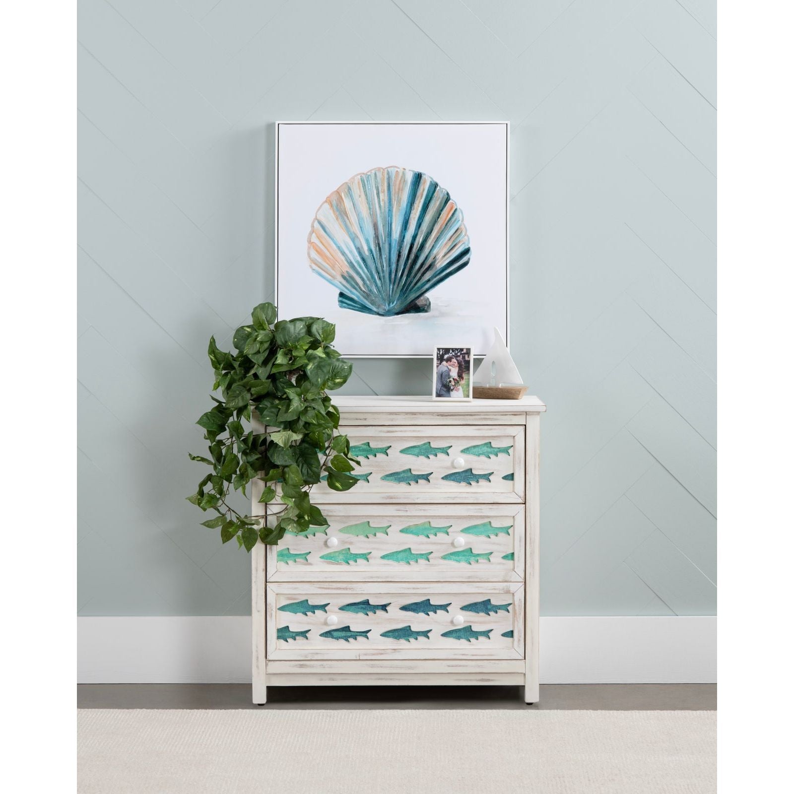 Crestview Collection Hilton Head White Wash Costal Chest ...
