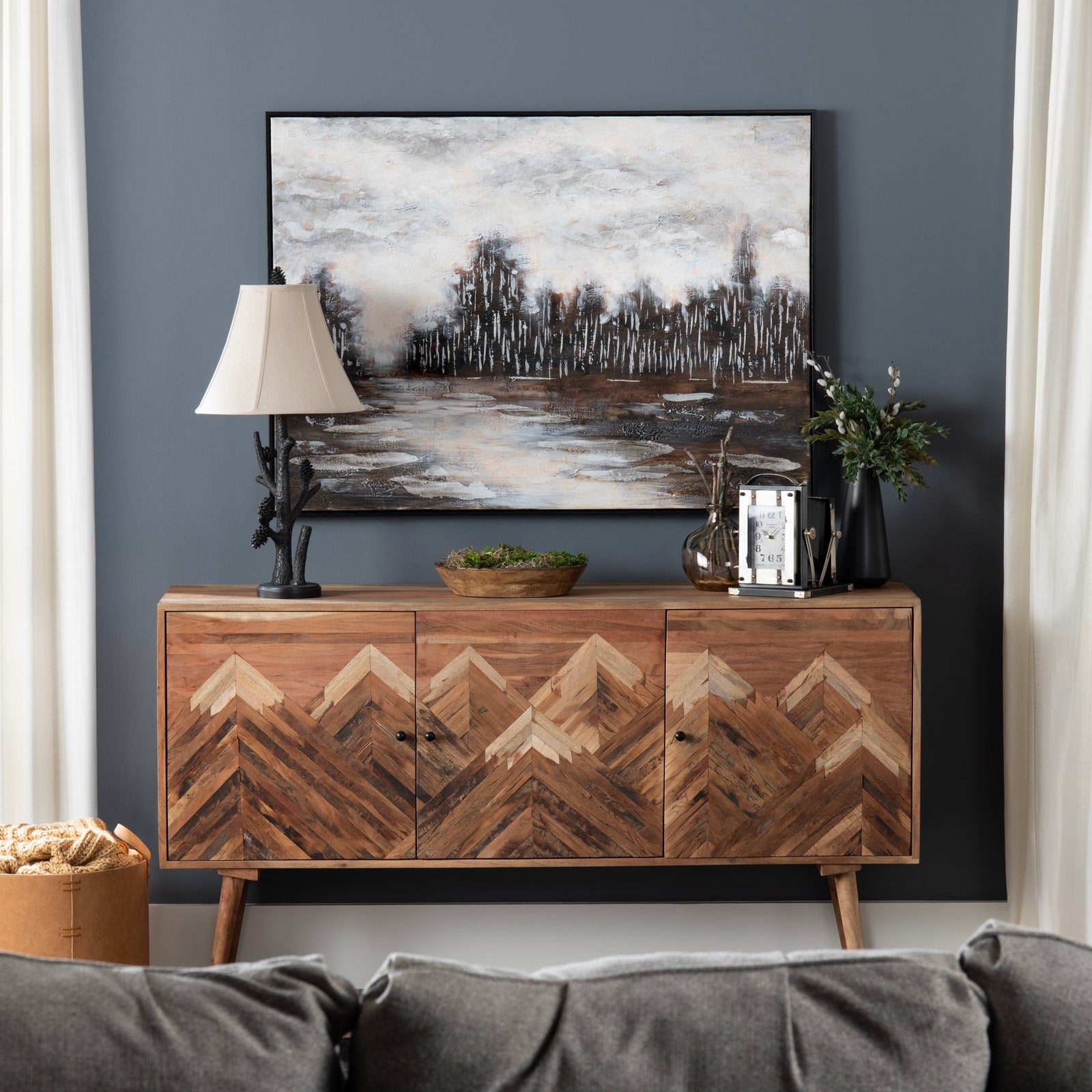 Crestview Collection Sierra Nevada 3- Door Sideboard – casabelladecor.net