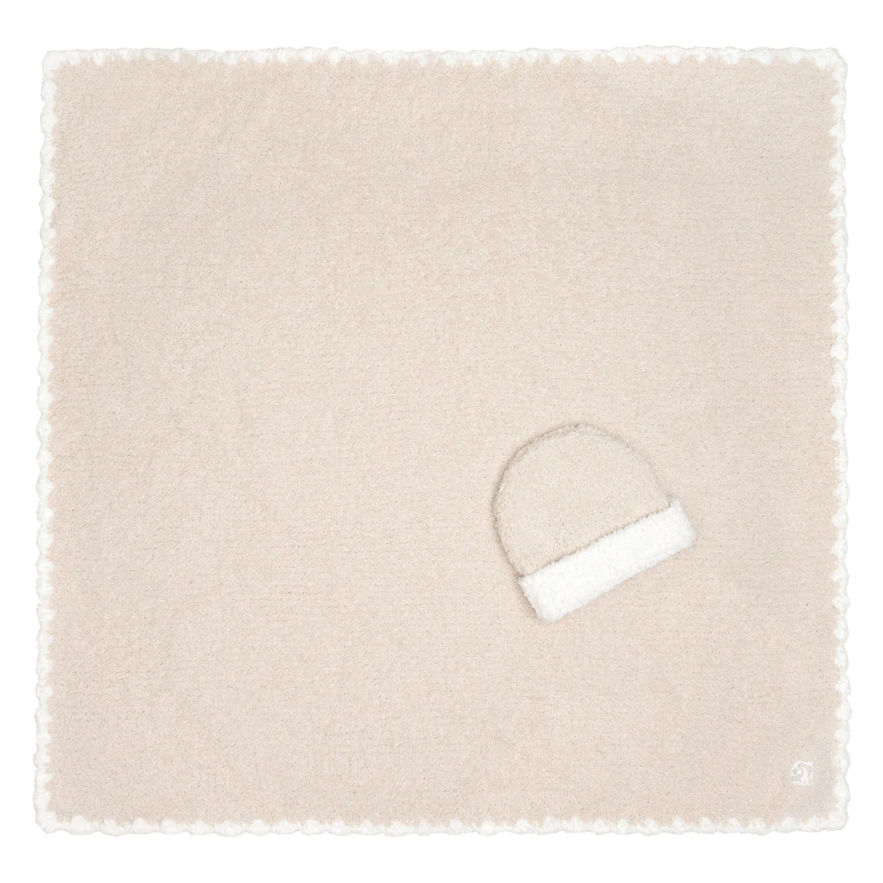 Kashwere Baby Ultra Plush Malt With Crème Trim Baby Blanket and Cap ...