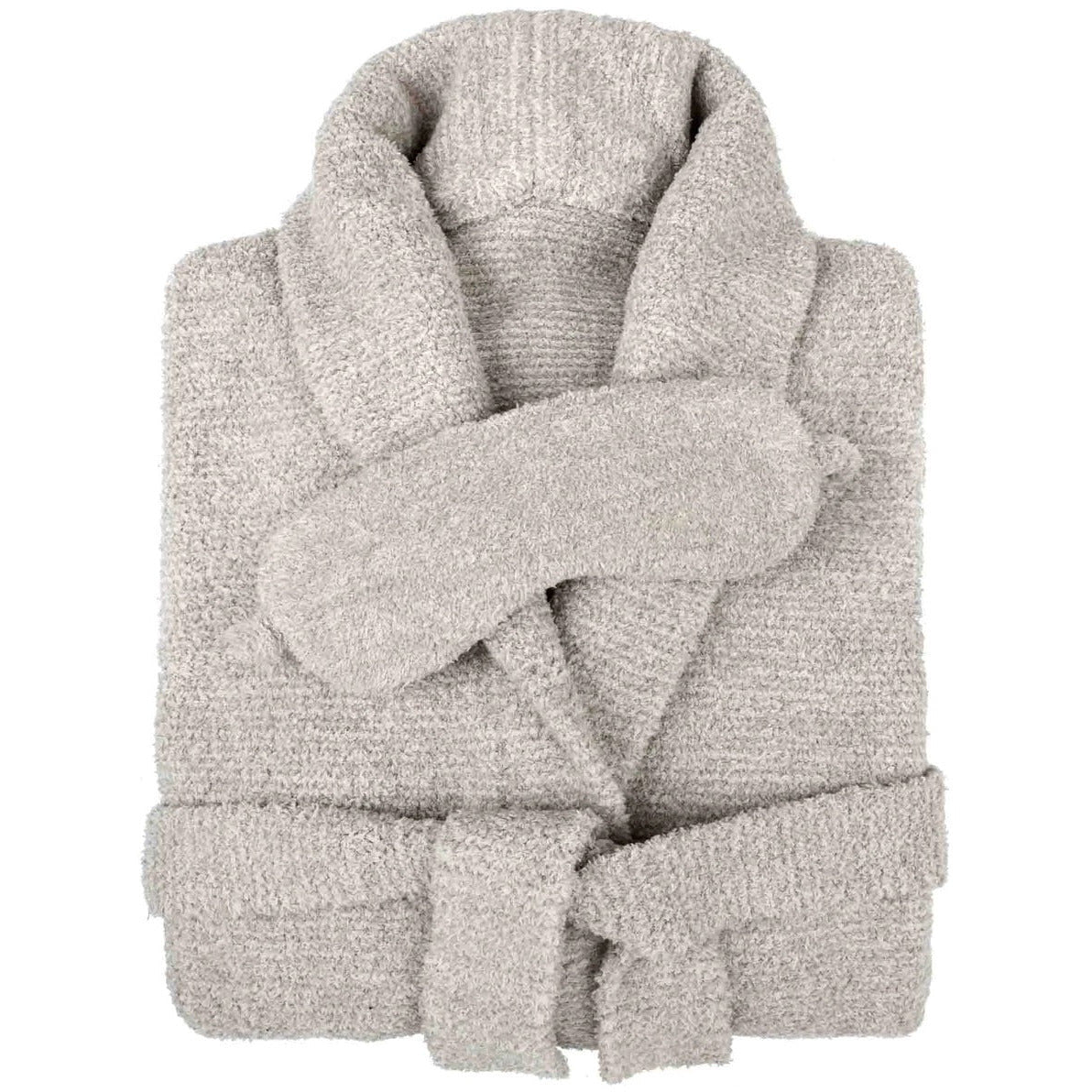 Kashwere Lounge Large Oyster & Bone Malibu Heathered Robe & Eye Mask S ...