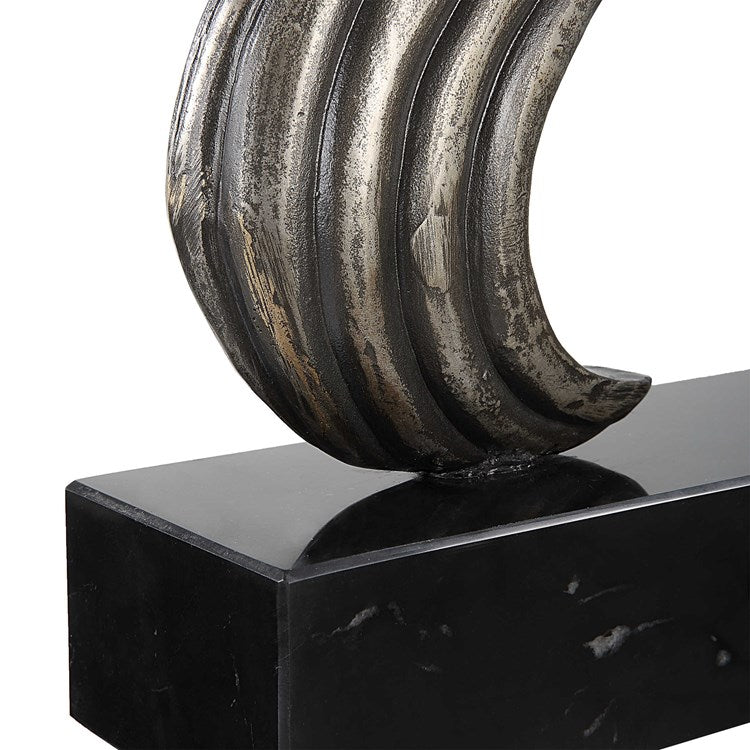 Aged Silver Iron Ram Sculpture – Elegant Contemporary Decor by ...