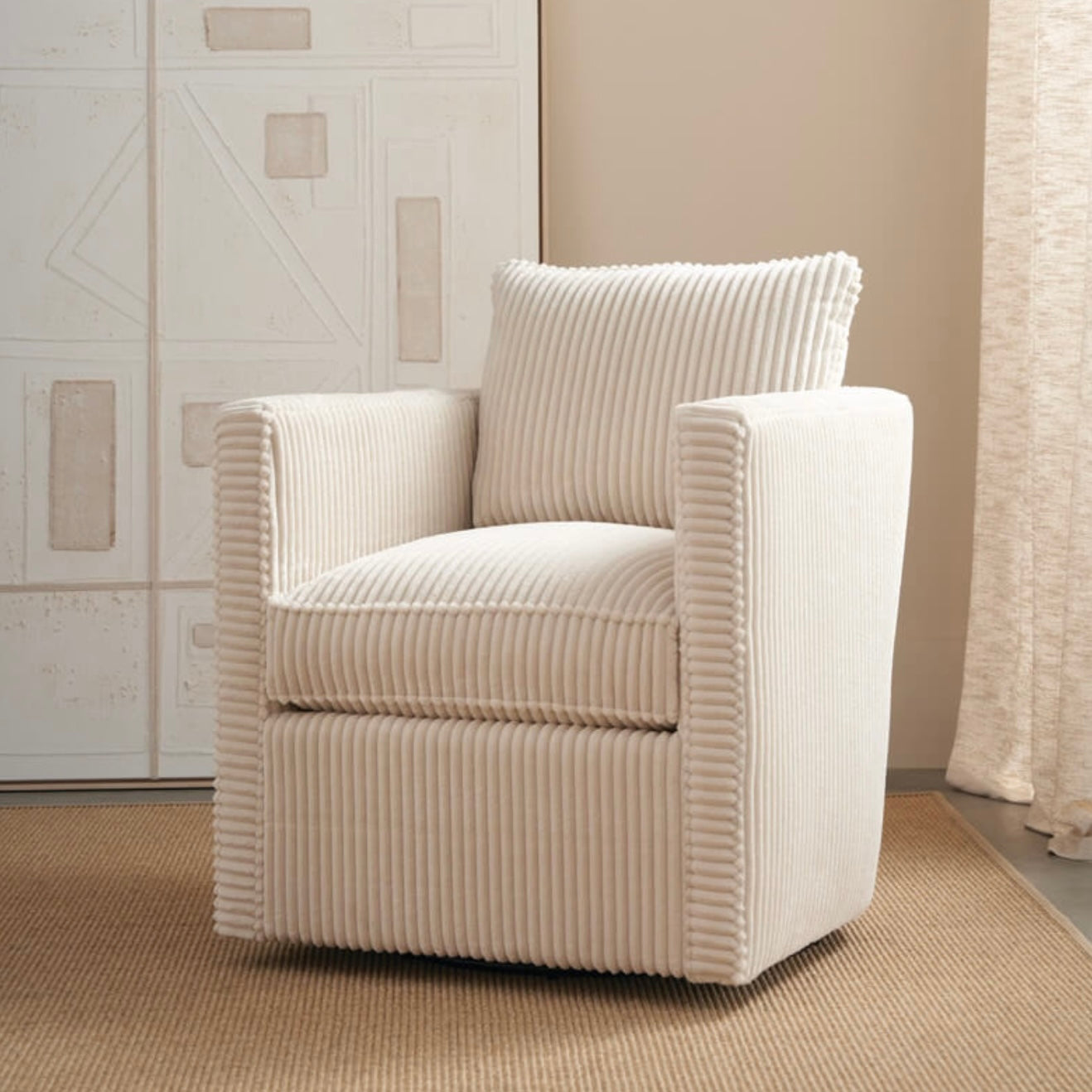 Rowe Furniture Rothko Corduroy Swivel Chair – casabelladecor.net