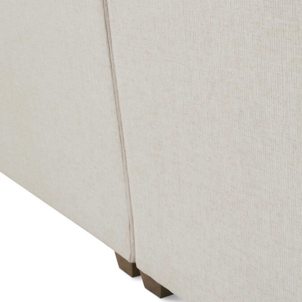Rowe Furniture Lilah Bone White Plush Chenille Performance Fabric 106 ...