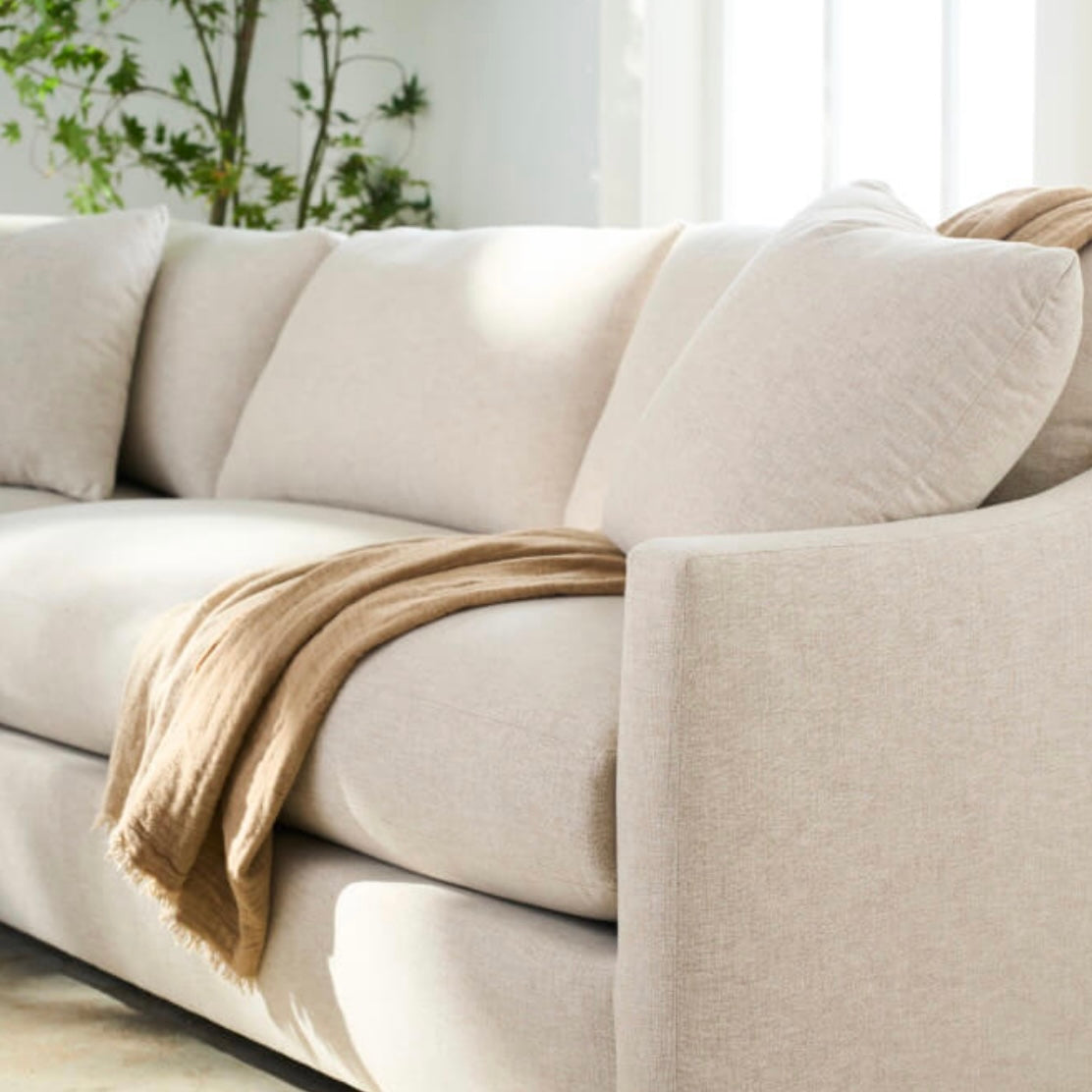 Rowe Furniture Bradford Performance Fabric 111” Sectional ...