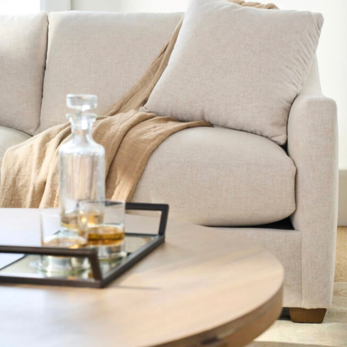 Rowe Furniture Bradford Performance Fabric 111” Sectional ...