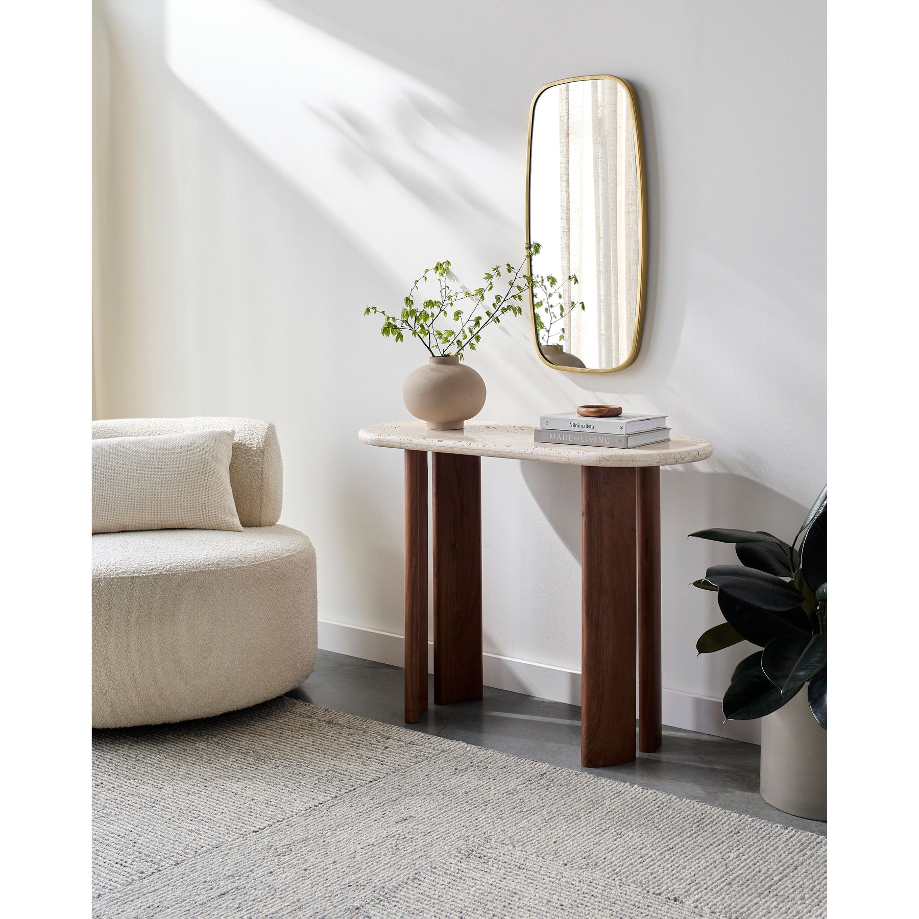 Surya Abacus Modern Acacia Wood Console Table – casabelladecor.net