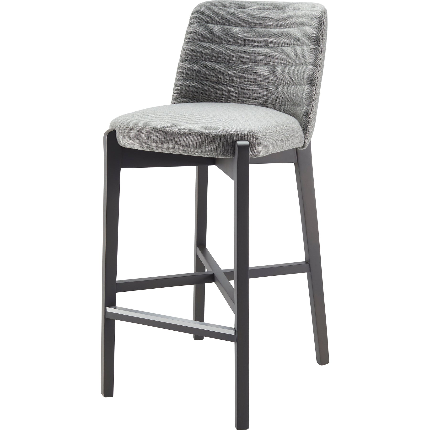 Surya Rayne Modern Gray Channeled Back Kitchen Bar Stool ...