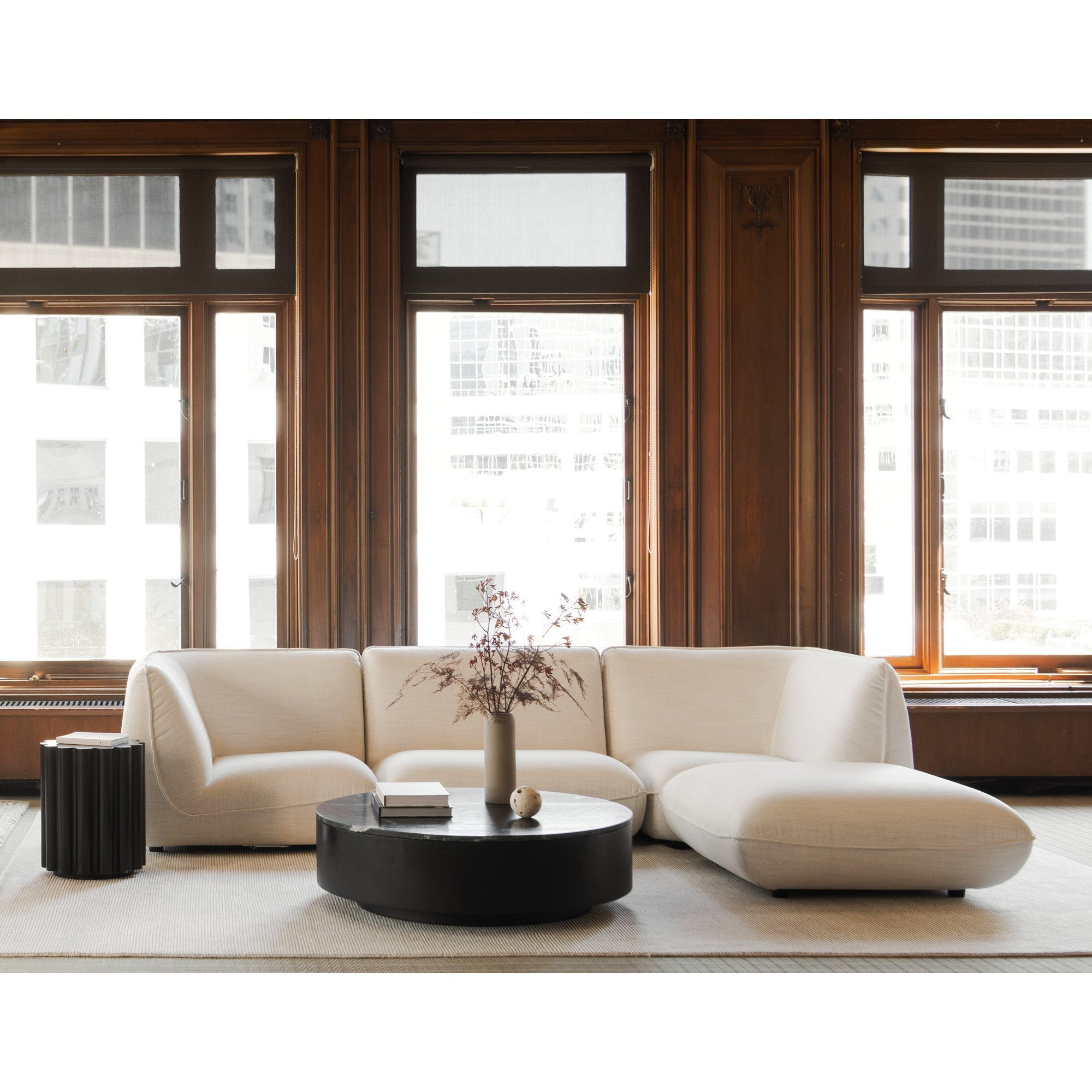 Moe's Home Collection Zeppelin Lounge Salt Stone White Modular ...