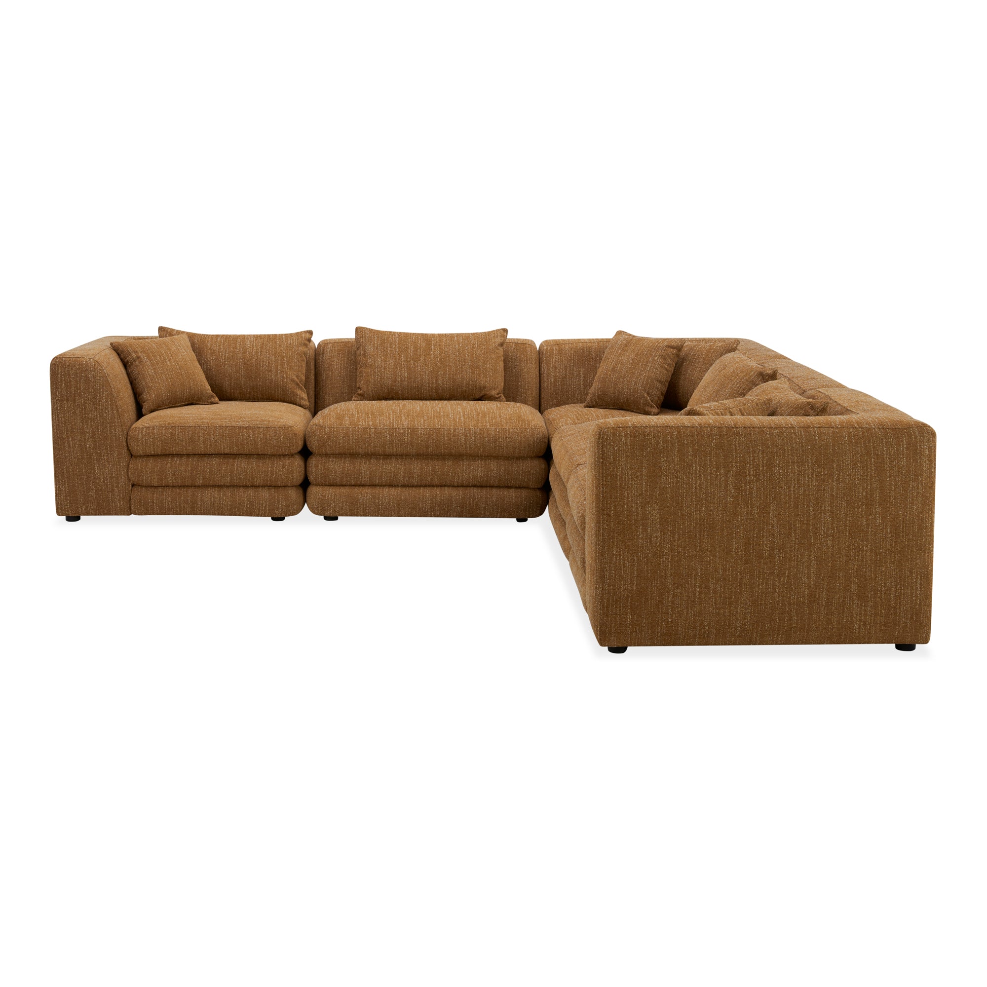 Moe's Home Collection Lowtide Classic Amber Glow L-Shaped Modular Sect ...