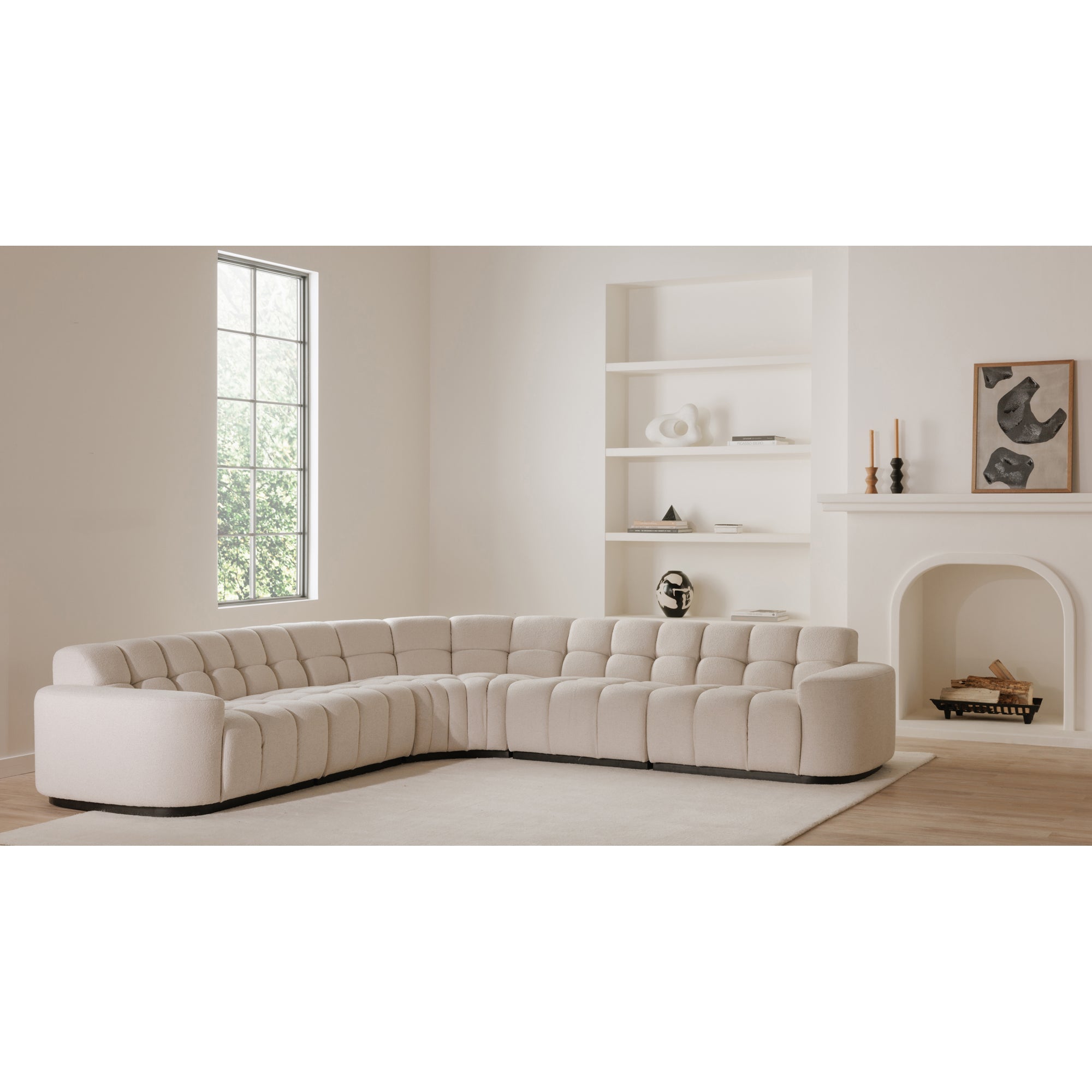 Moe's Home Collection Roman Oat L-Shaped Sectional – casabelladecor.net