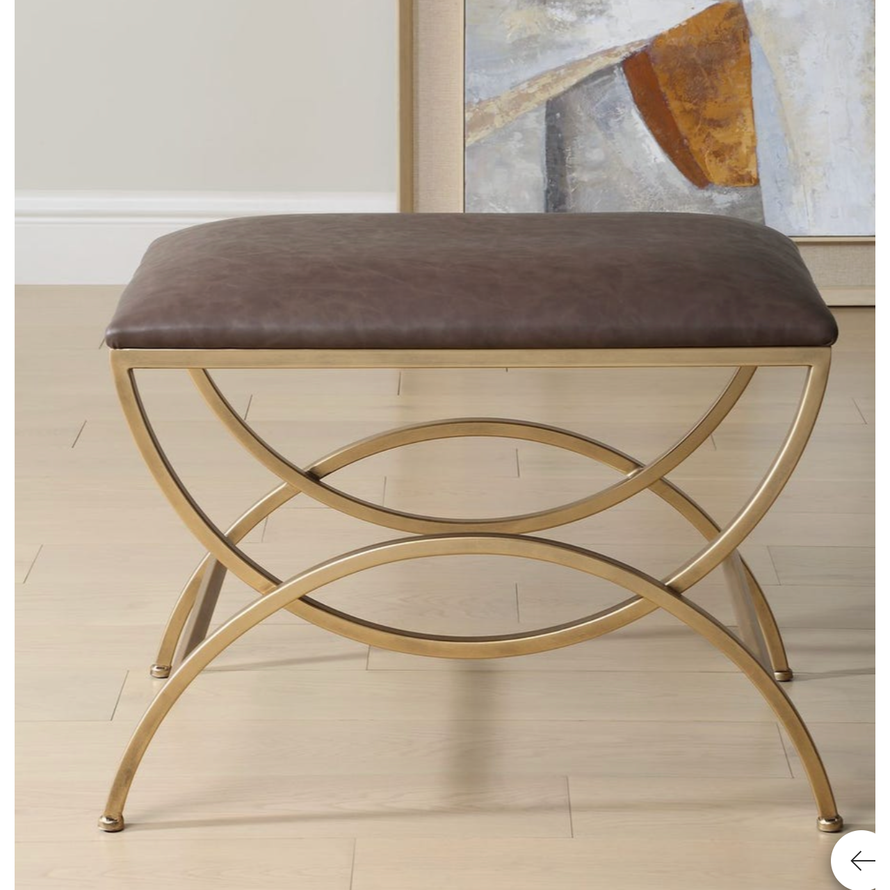 Casa Bella Living Cocoa Faux Leather Accent Stool – casabelladecor.net