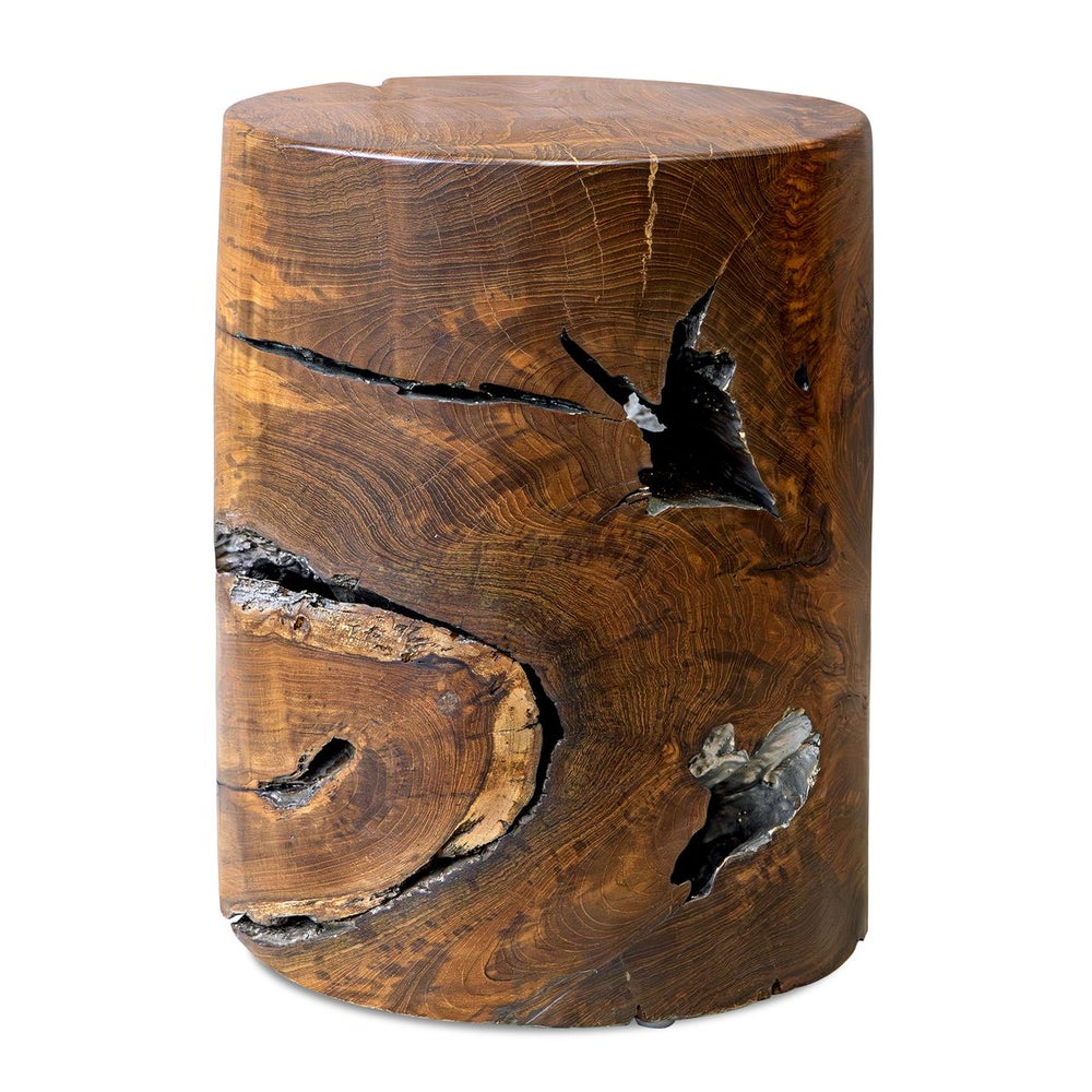 Uttermost Rafe Teak Wood Round Accent Stool – casabelladecor.net
