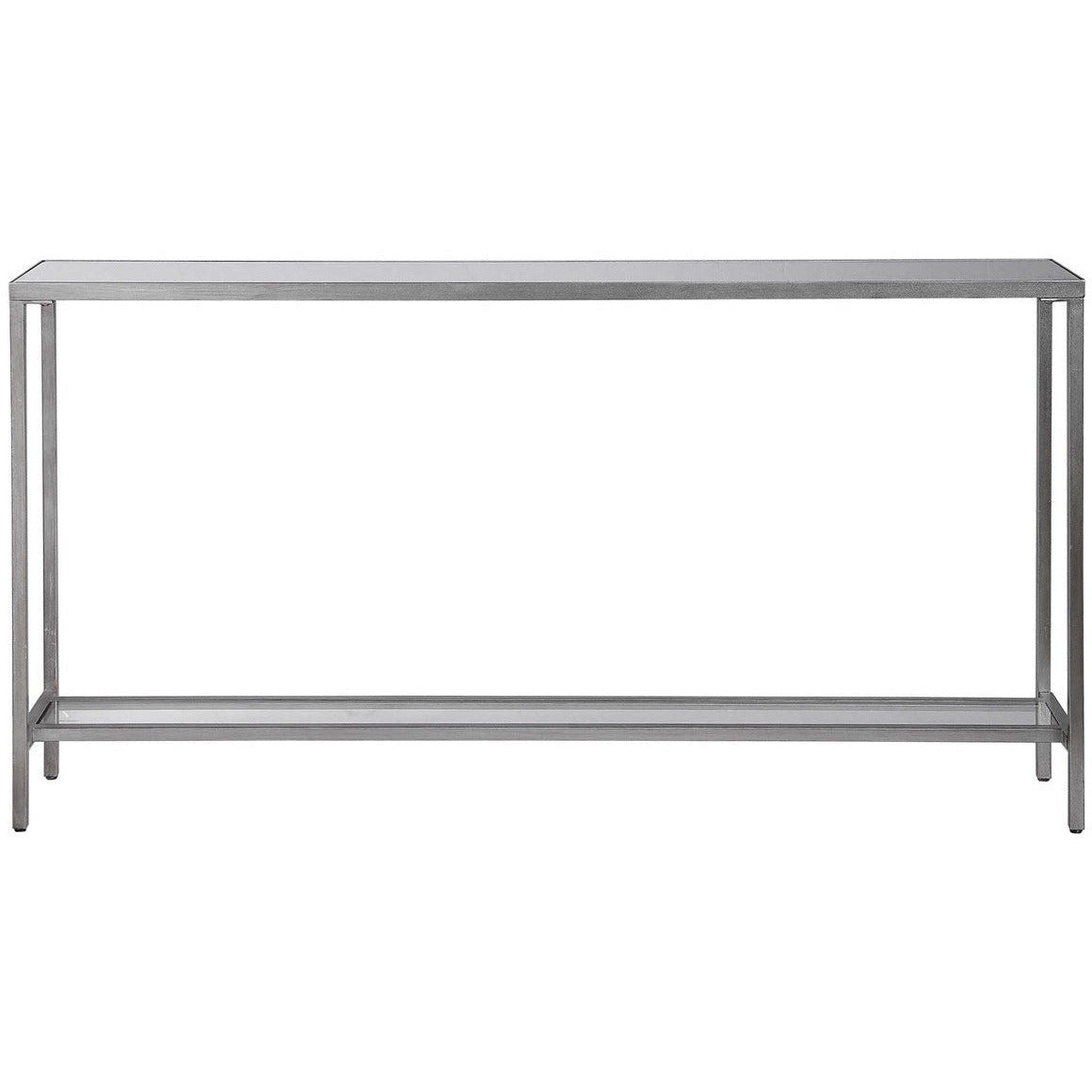 Uttermost Hayley Mirrored Too With Antiqued Silver Iron Modern Narrow ...