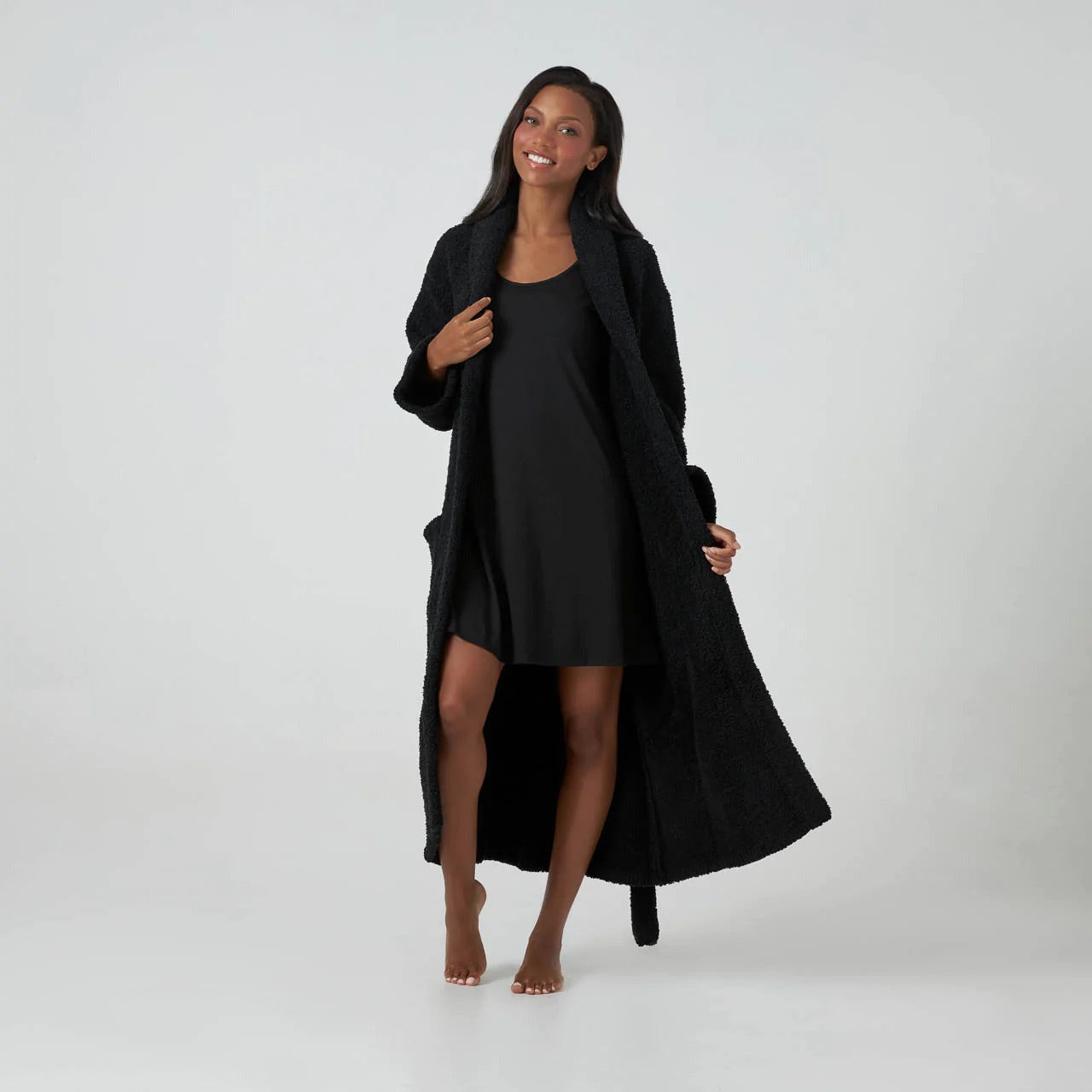 Kashwere Ultra Soft Signature Shawl Collar Robe Available In White, Cr ...