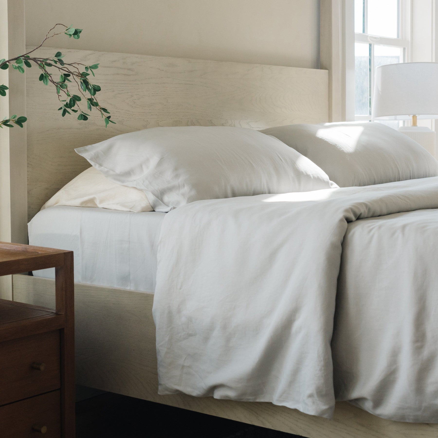 Cozy Earth Linen Bamboo Pillow Shams Available in Standard and King Si ...