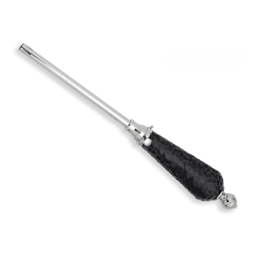 Versailles Black Mosaic Glass Lighter – Refillable Butane Flame ...