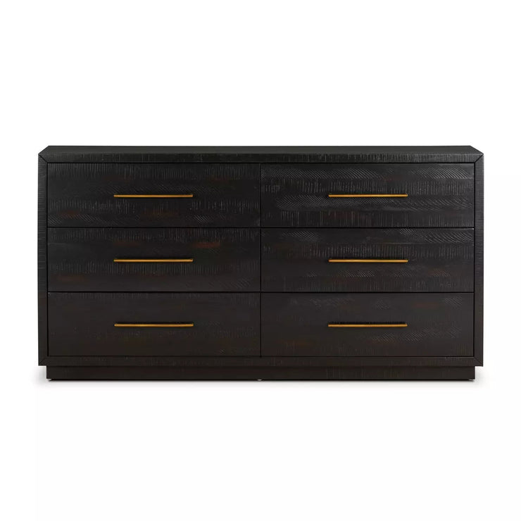 Four Hands Suki 6 Drawer Dresser ~ Burnished Black Finish ...