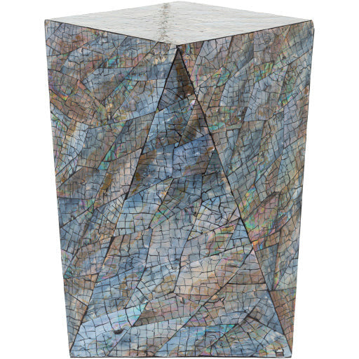 Surya Iridescent Modern Shell and Wood Accent Side Table ISC-006 ...